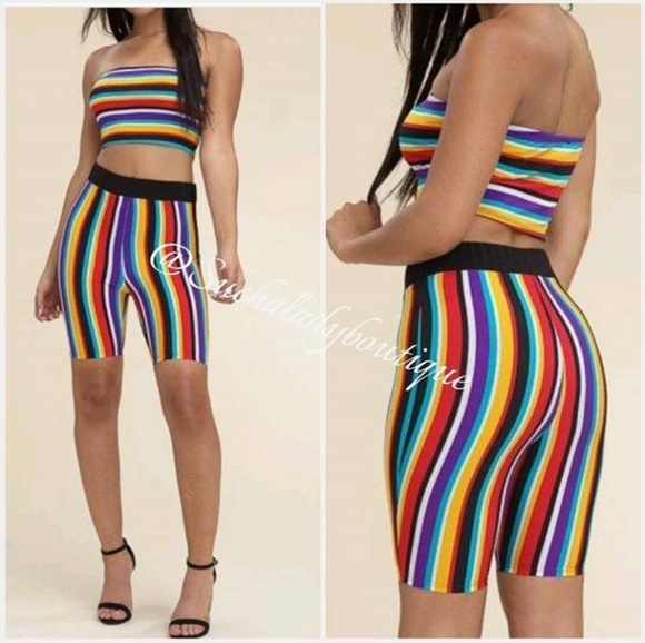 Shorts | Multi Stripped Set | Poshmark